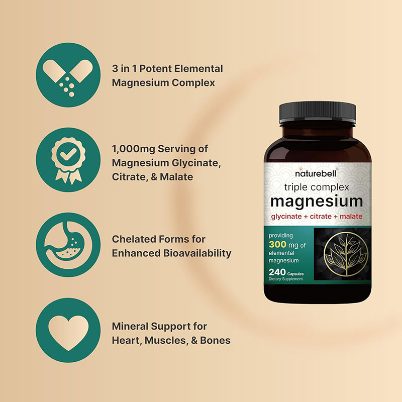 NatureBell Triple Complex Magnesium – 240 Capsules - Beautiegen